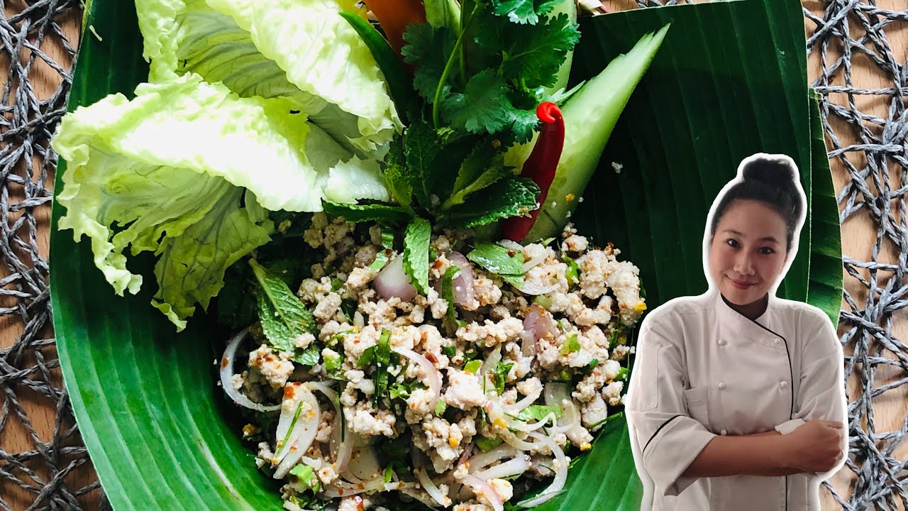 Authentic Spicy Thai Mince Pork "Larb" Salad •Larb Moo Recipe •ลาบหมู ...