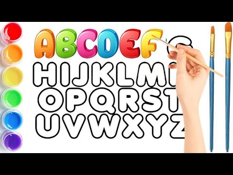 DRAWING ALPHABET (How to draw and learn the alphabet) Part.1 - YouTube