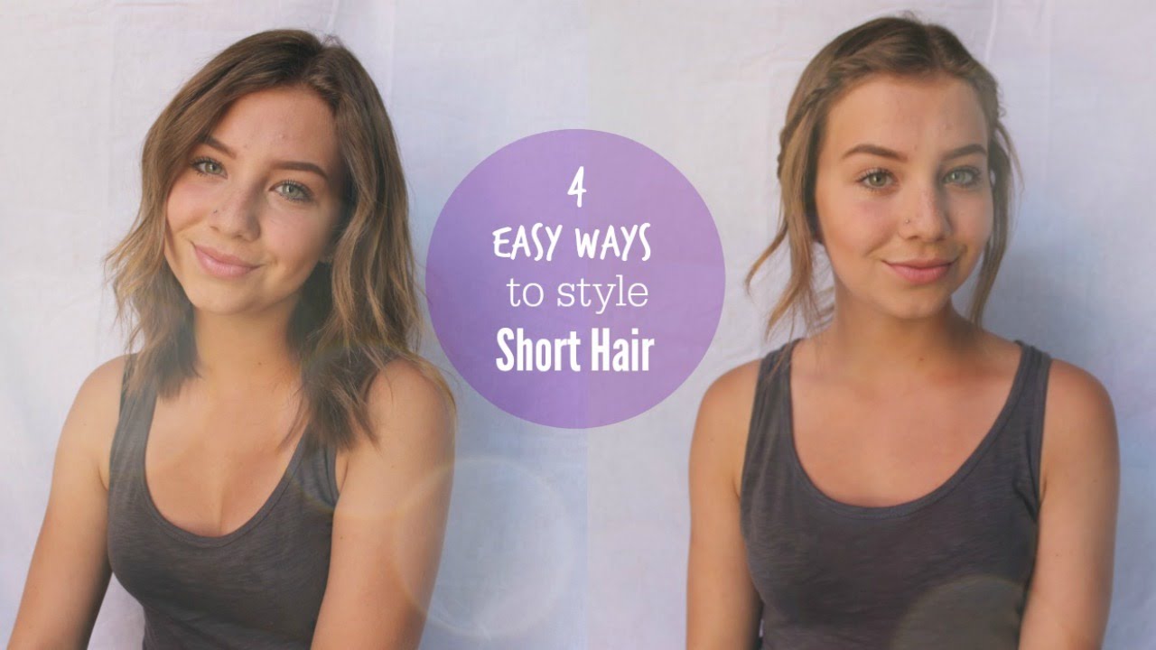 4 Easy Ways to Style Short Hair! - YouTube