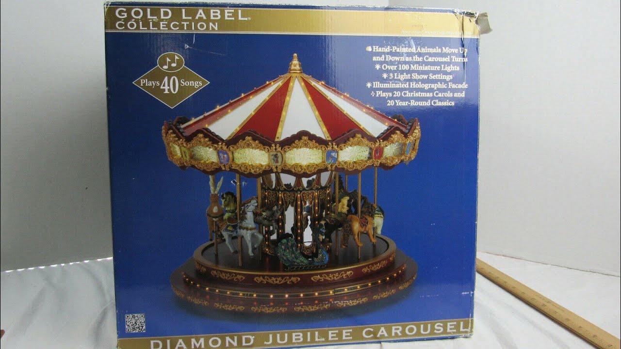 Mr. Christmas Gold Label Diamond Jubilee Carousel. *VERY RARE* - YouTube