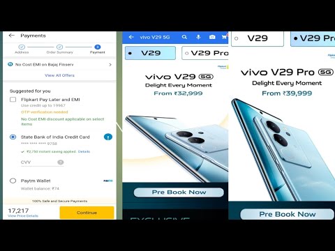 Flipkart pay letter no cost Emi phone Vivo v29 v29 pro big billion day ...