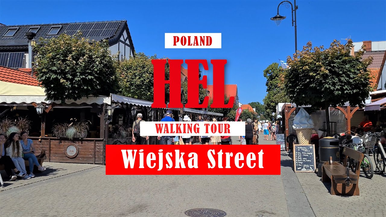 [4K] POLAND WIEJSKA STREET WALKING TOUR/SPACER ULICĄ WIEJSKĄ - HEL ...