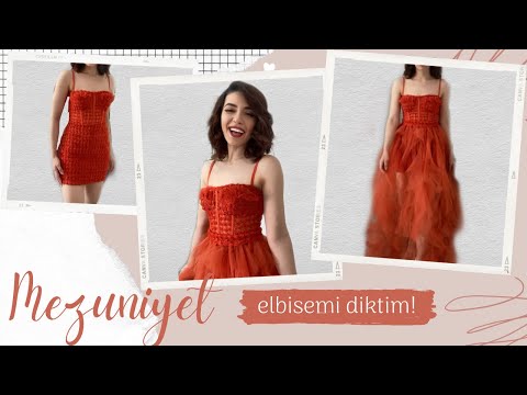 4.000₺ ELBİSEYİ 400₺YE DİKTİM! ABİYE ELBİSE DİKİMİ | Damla Toral