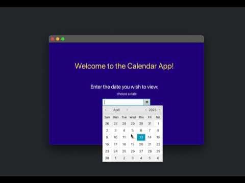 Calendar App (Code Overflow 2023): Demo Video - YouTube