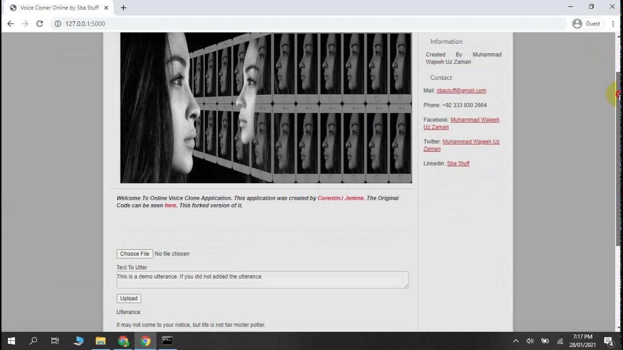 Voice Clone Web App Demo - YouTube