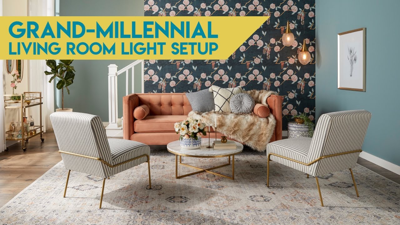 Grand Millennial Mock Living-Room Light Setup | Large Studio Commercial ...