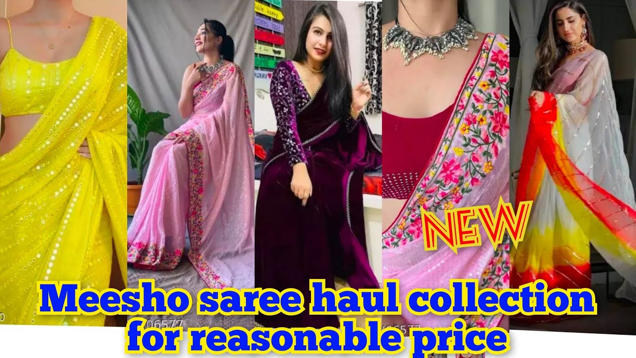 meesho saree collection 🌟 wedding special saree haul #meesho #saree # ...