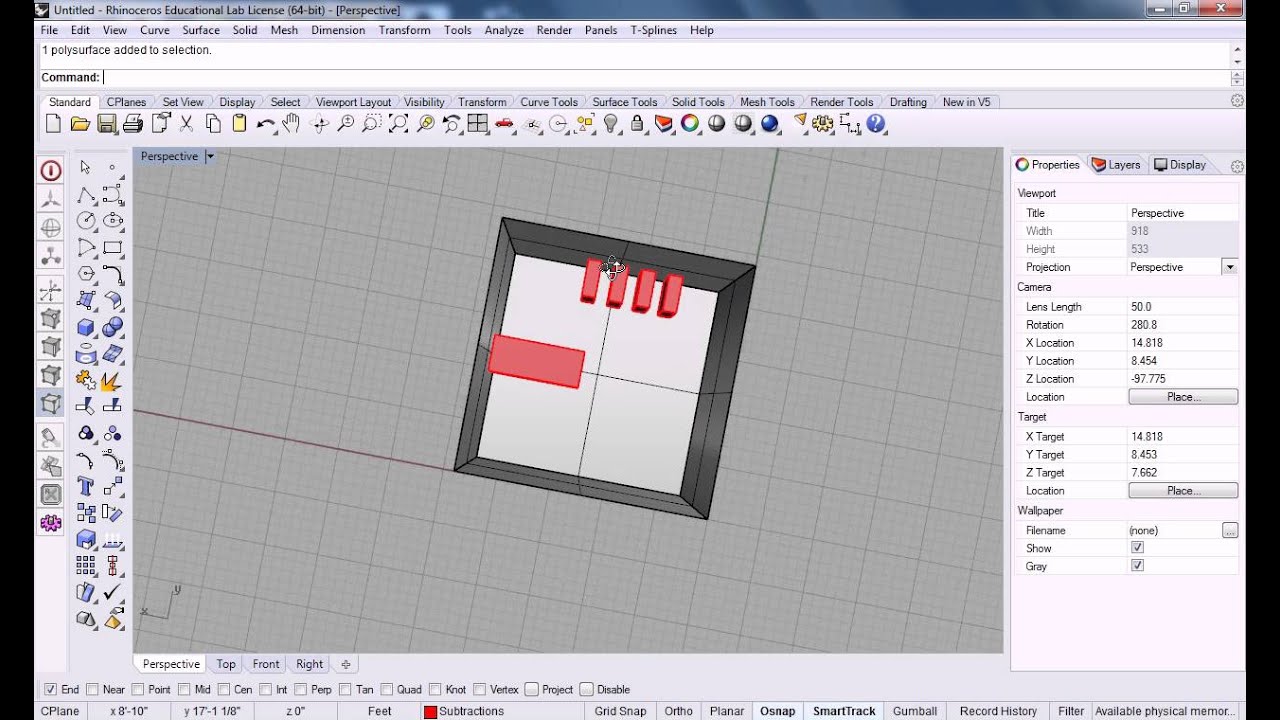 Rhino - 6 - Split Boolean Difference Explode What to Use - YouTube