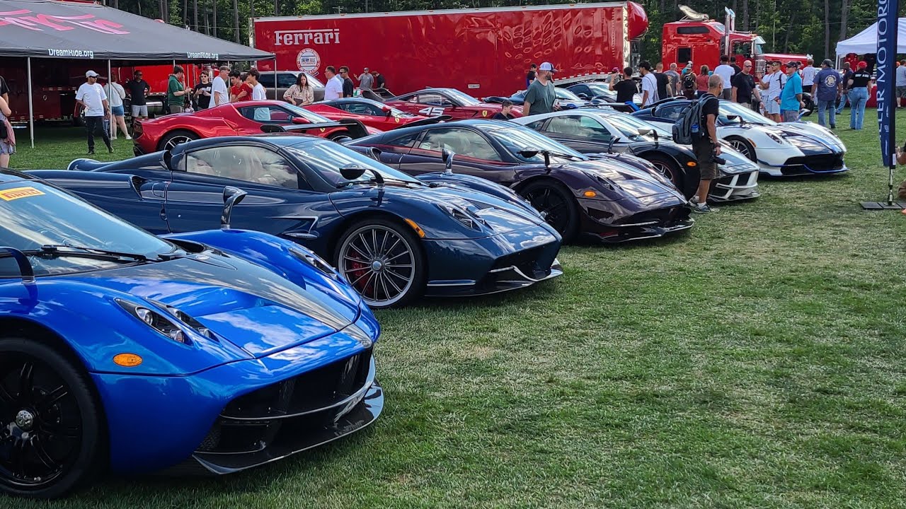 Pagani lineup at Dreamride 2023 with the new Pagani Utopia - YouTube