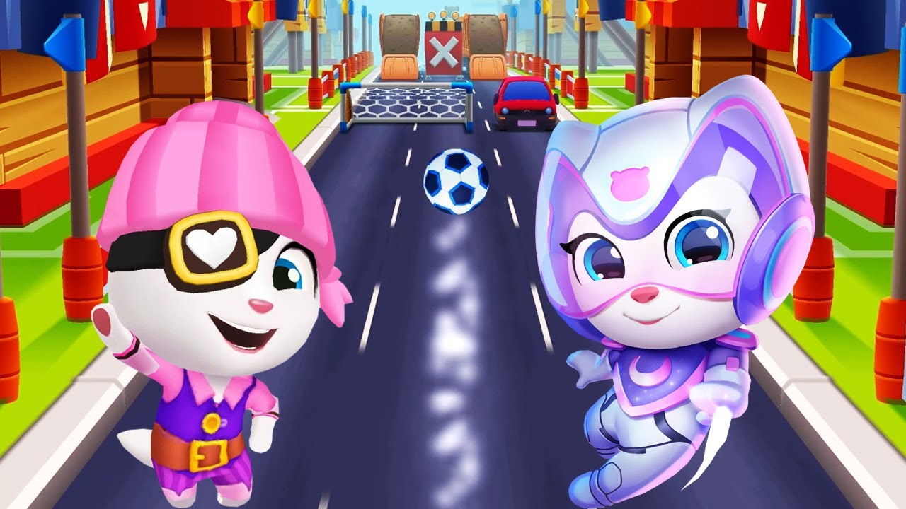 Pirate Angela Vs Lunar Explorer Angela - Talking Tom Gold Run Vs Hero ...