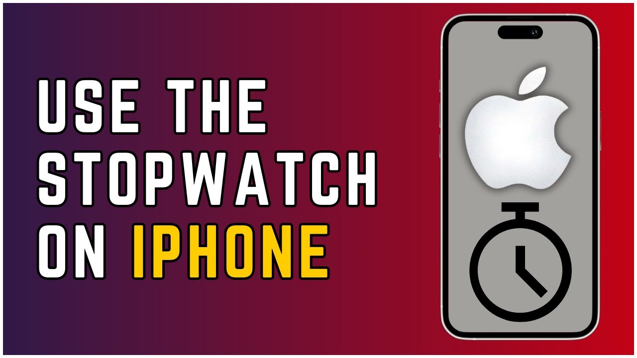 How To Use The Stopwatch On iPhone? 2024 - YouTube