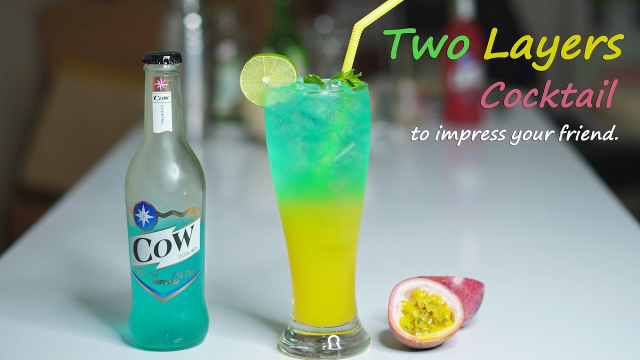 Two Layers Passion Cocktail - to impress your friend - YouTube