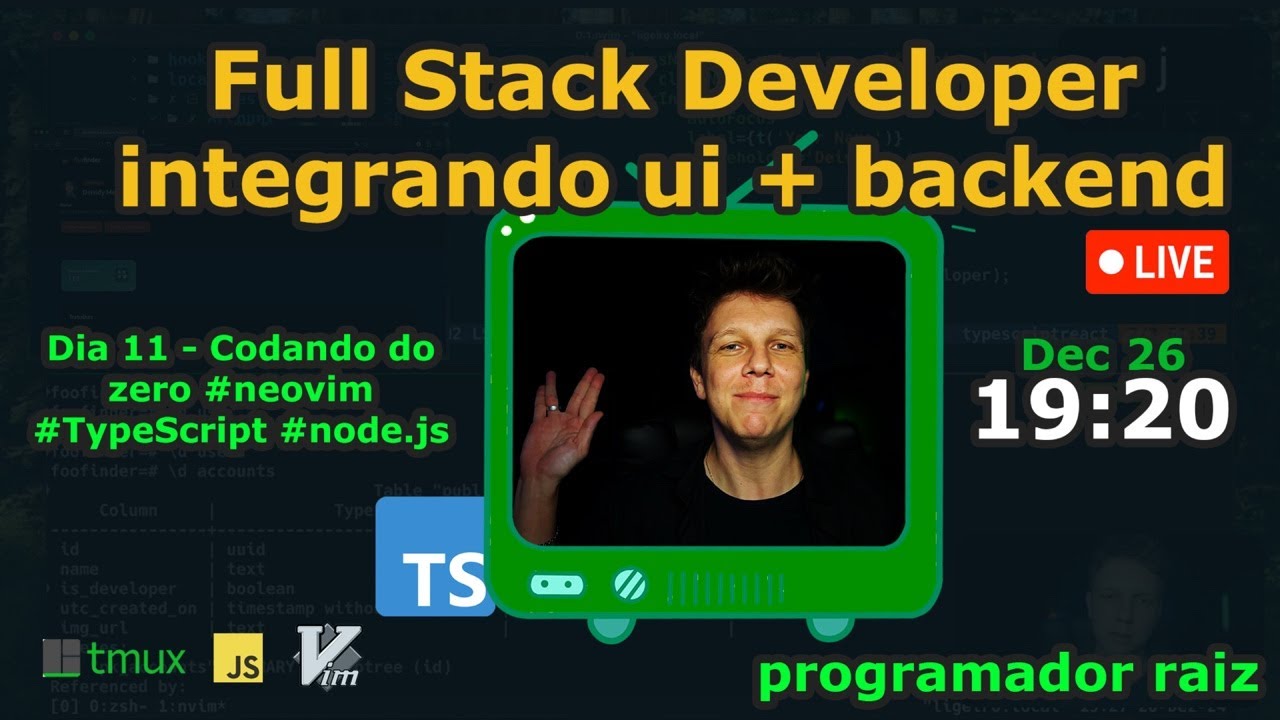 Live coding dia 11 - Desenvolvendo uma #startup do #zero com #neovim # ...
