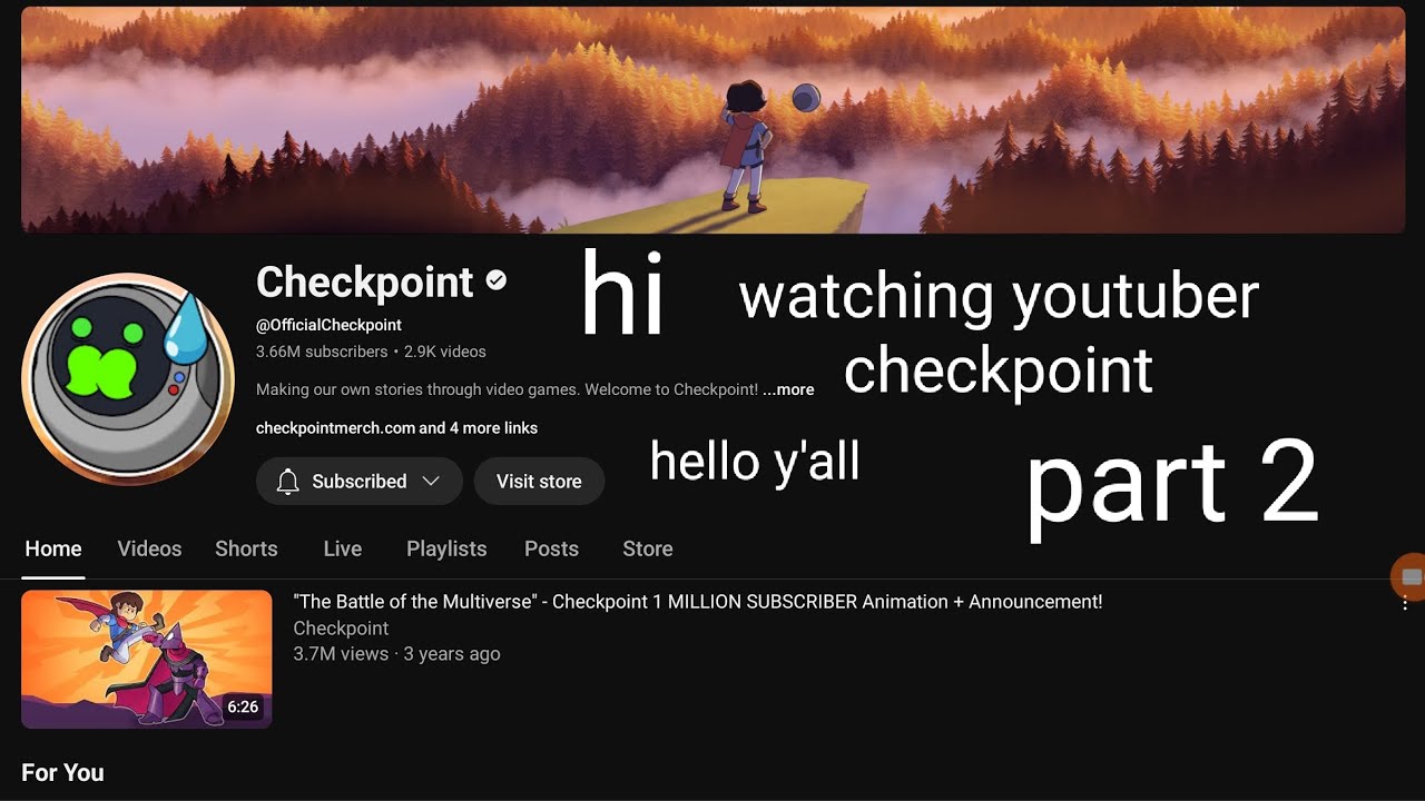 hello yo google watching again youtuber checkpoint:) - YouTube