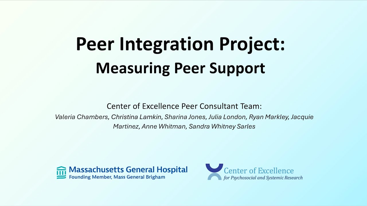 Peer Support Worker Learning Collaborative: Measuring the Effectiveness ...