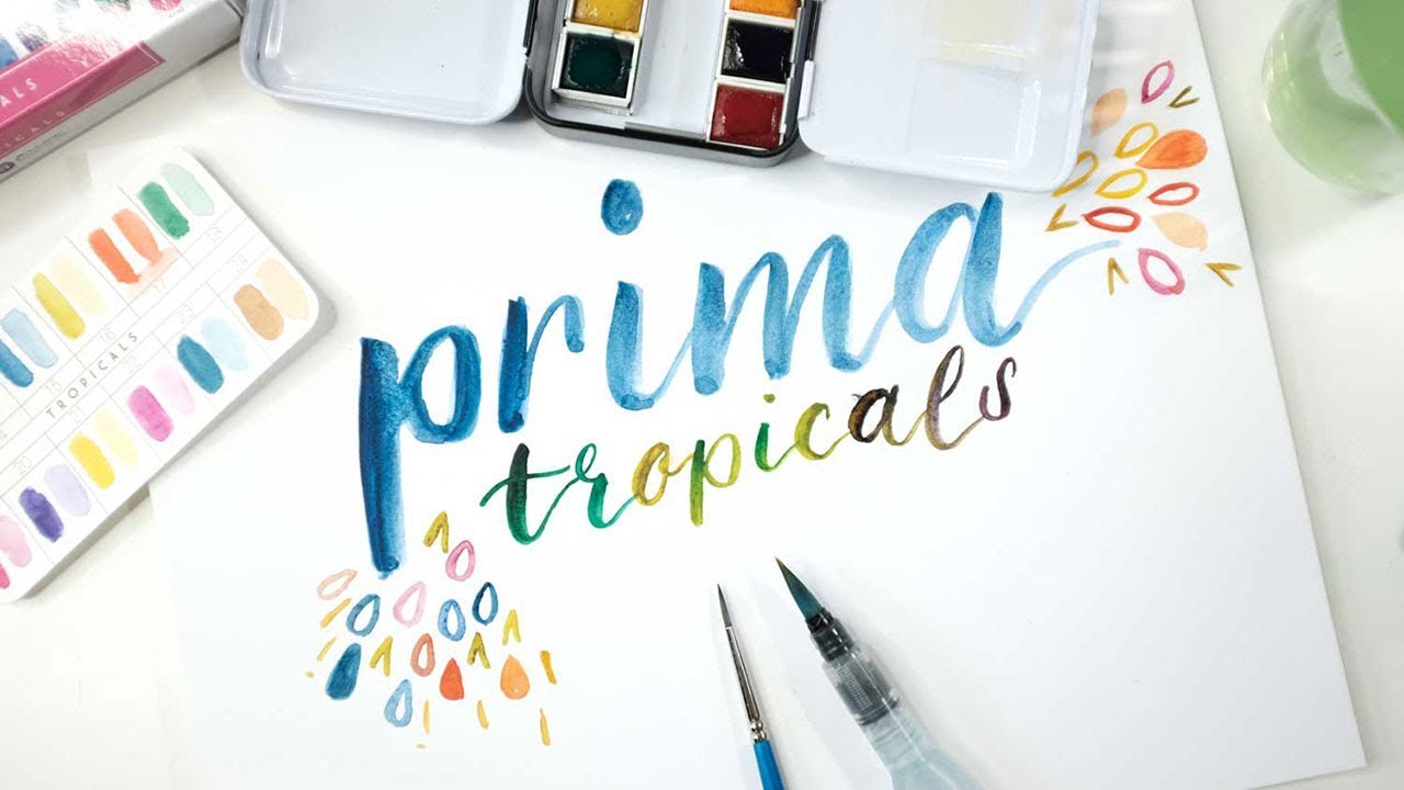 Prima Tropical Watercolor Confections Unboxing - YouTube