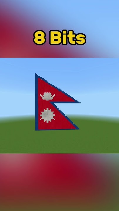 1 Bit vs 2 Bits vs 4 bits... Country Flags #minecraft #shorts #gaming ...