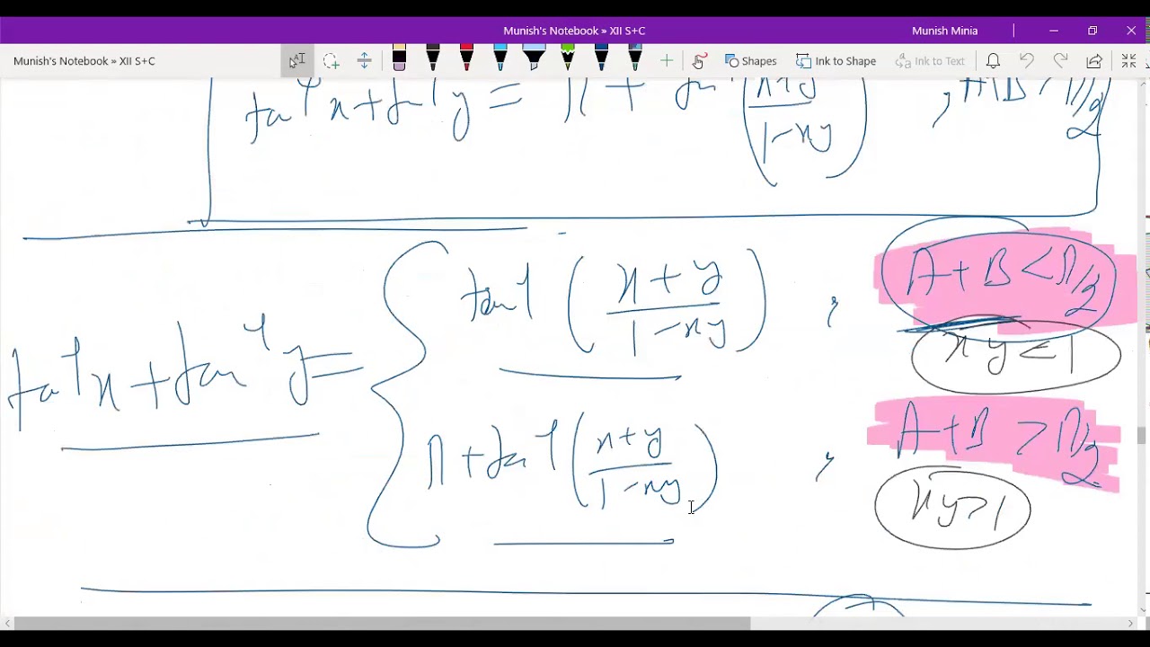 Lec 6 ITF formulas A+B A B of tan inverse Competition Batch XII 22nd ...