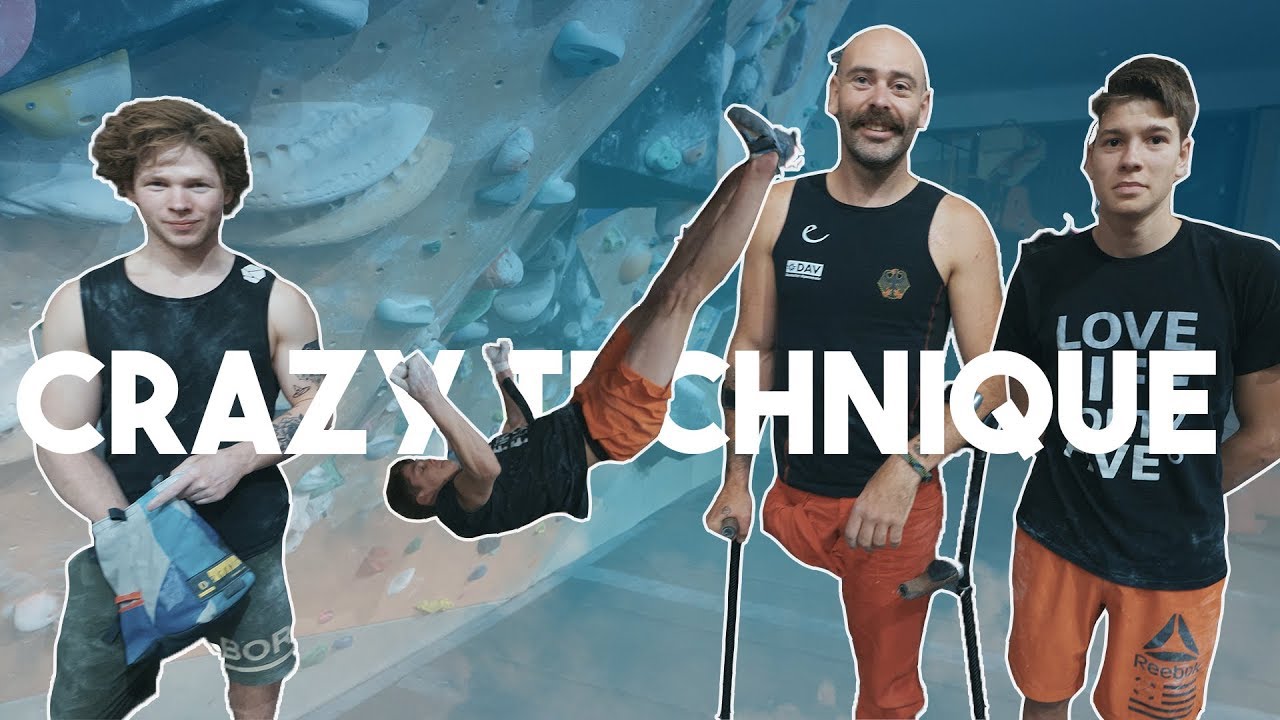 Crazy New Climbing Move - Upside Down - Drop Knee/Toe Hook - One Legged ...