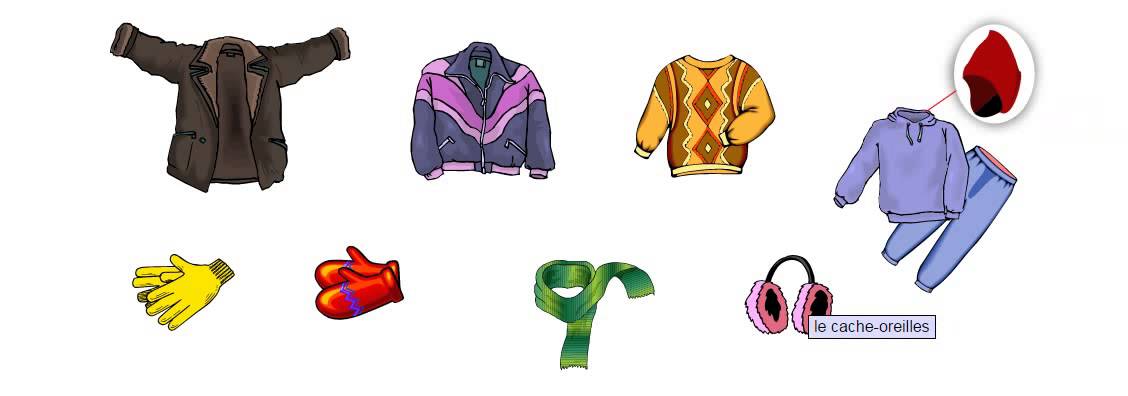 les vêtements d'hiver learn french - YouTube