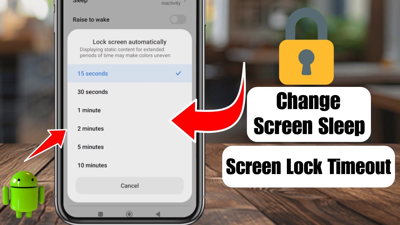How To Change Screen Sleep & Screen Lock Timeout On Android - YouTube