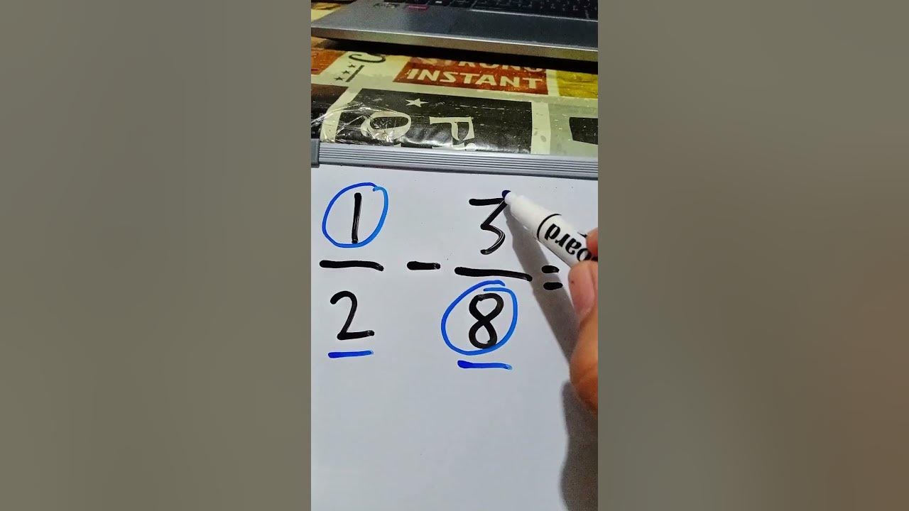 Fraction Subtraction #math #mathstricks #tutorial #numbers - YouTube