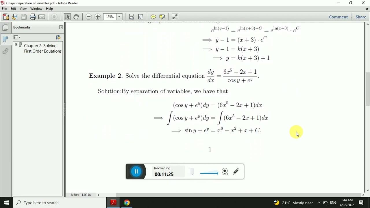 Solving First Order Differential Equations - YouTube