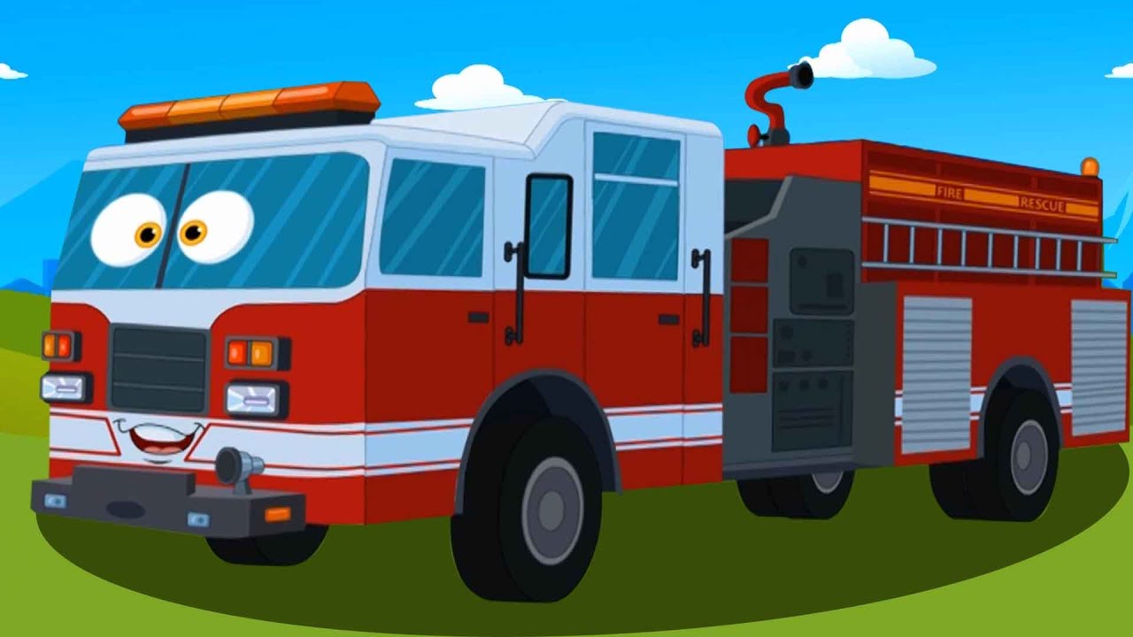 Fire Truck Vehicle Formation & Kids Learning Cartoon Video - YouTube