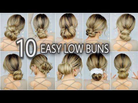 10 LOW MESSY BUN HAIRSTYLES YOU NEED TO KNOW 🤍 MEDIUM & LONG HAIRSTYLES