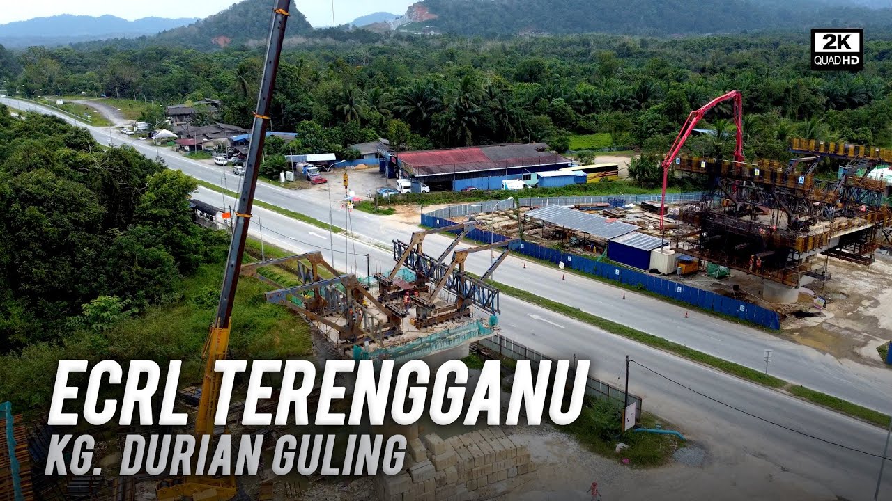 Progres Terkini ECRL Terengganu: Kampung Durian Guling, Marang (Jalan ...