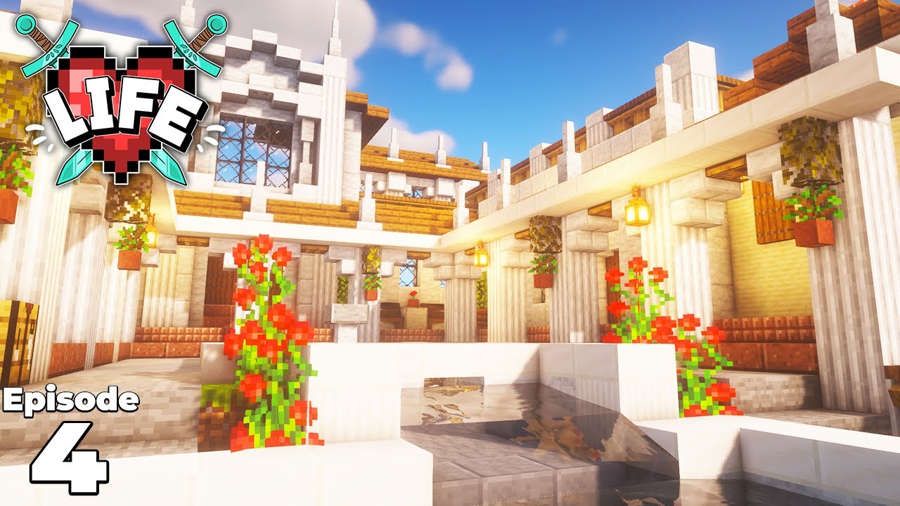 X Life : Ep 4 : Major SURVIVAL BASE Progress! Minecraft Survival Let's ...