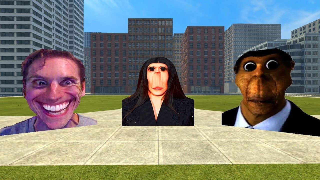 Jerma, Rosalia and Obunga Nextbots Chases in City - Gmod - YouTube