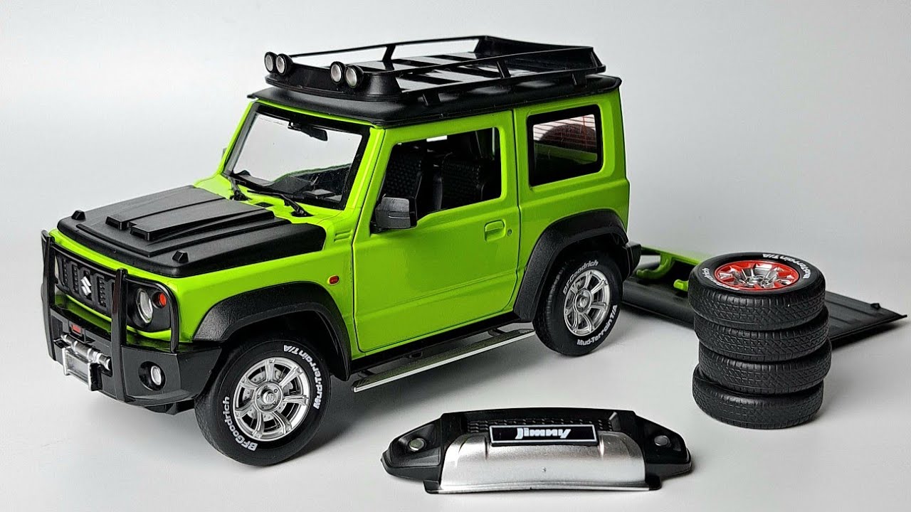 Suzuki Jimny with Custom Body Kit 1/18 Scale Model Car - YouTube