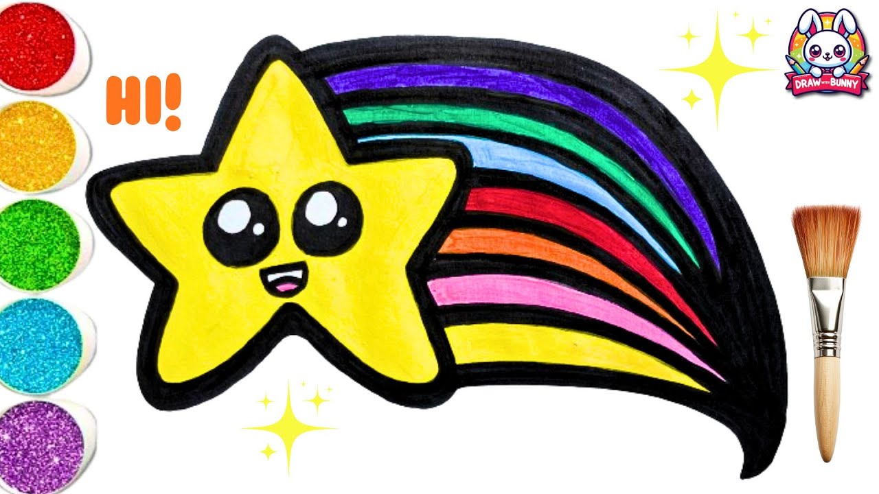 How to Draw Rainbow Star Step by Step Easy | DrawWithBunny - YouTube
