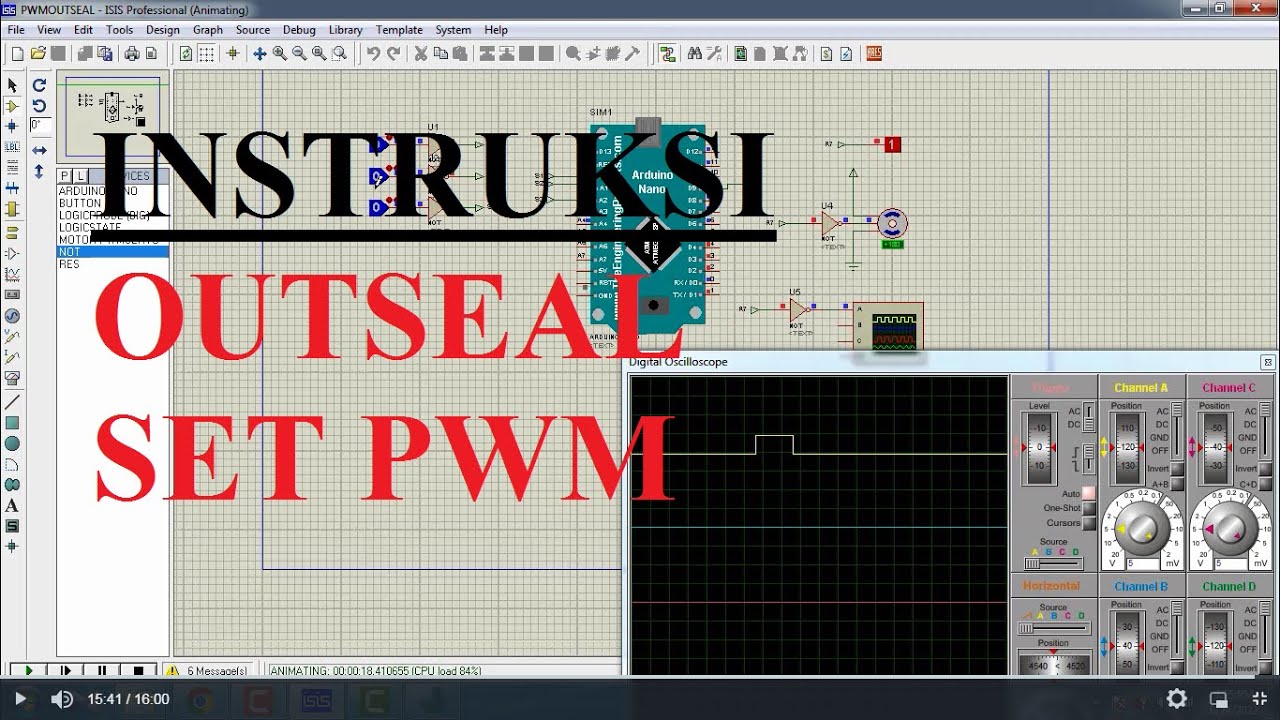 OUTSEAL STUDIO + PROTEUS (INSTRUKSI SET PWM WITH SERVO) - YouTube