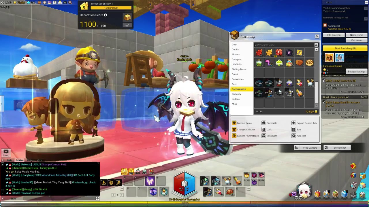 (Part 2) Showcasing the consumable buff stacks | Maplestory 2 - YouTube