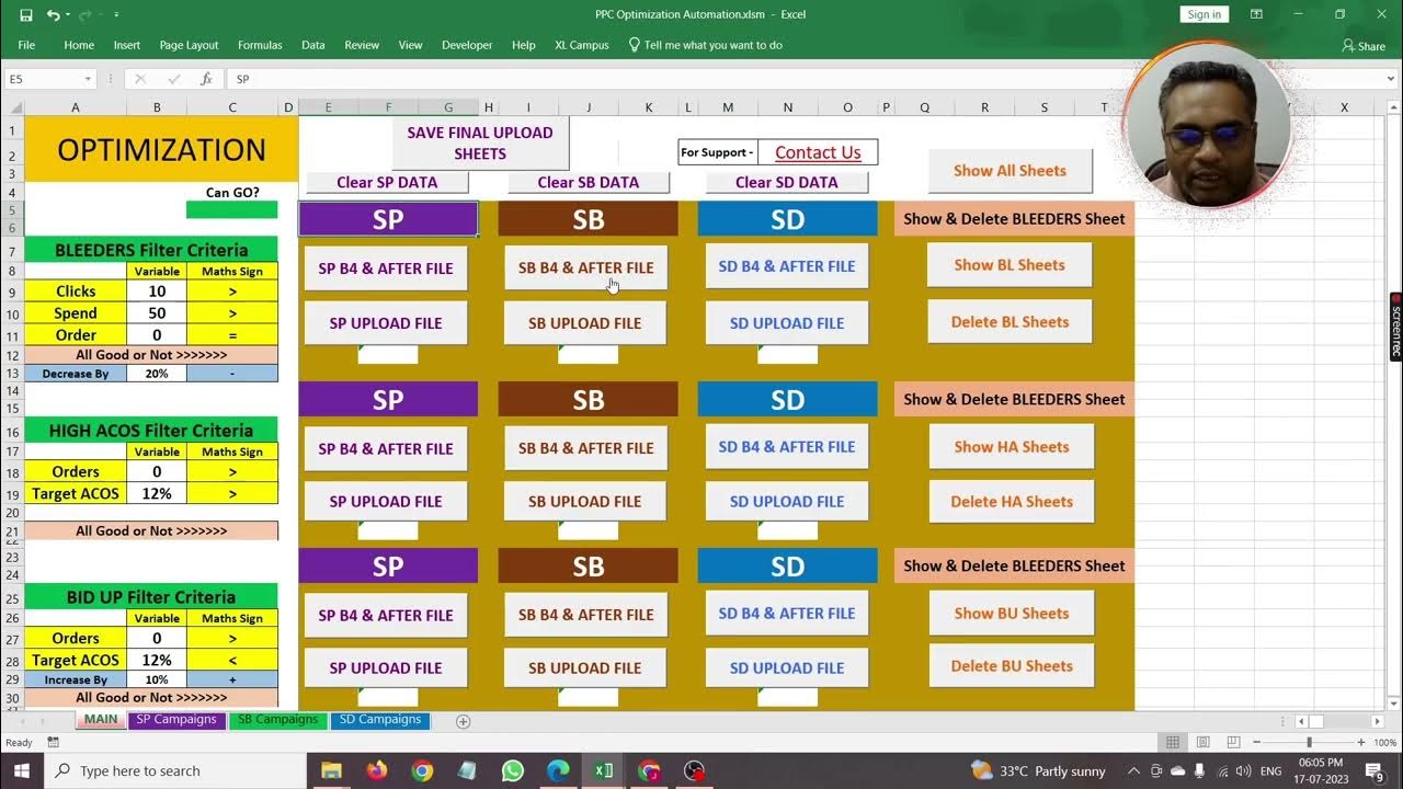 How to Optimize an Amazon PPC Campaigns Smartly in 2023 | Excel Tool for Bulk Optimization - YouTube