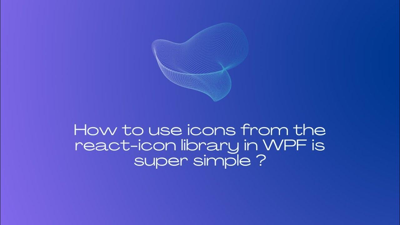 #1 - Make Icon in WPF (SVG) - YouTube