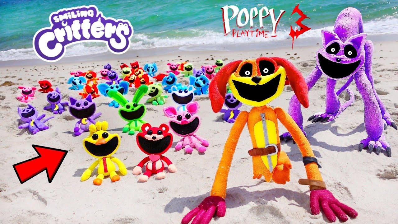 All Poppy Playtime 3 - CATNAP & DOGDAY (Fun at The Beach) Smiling ...