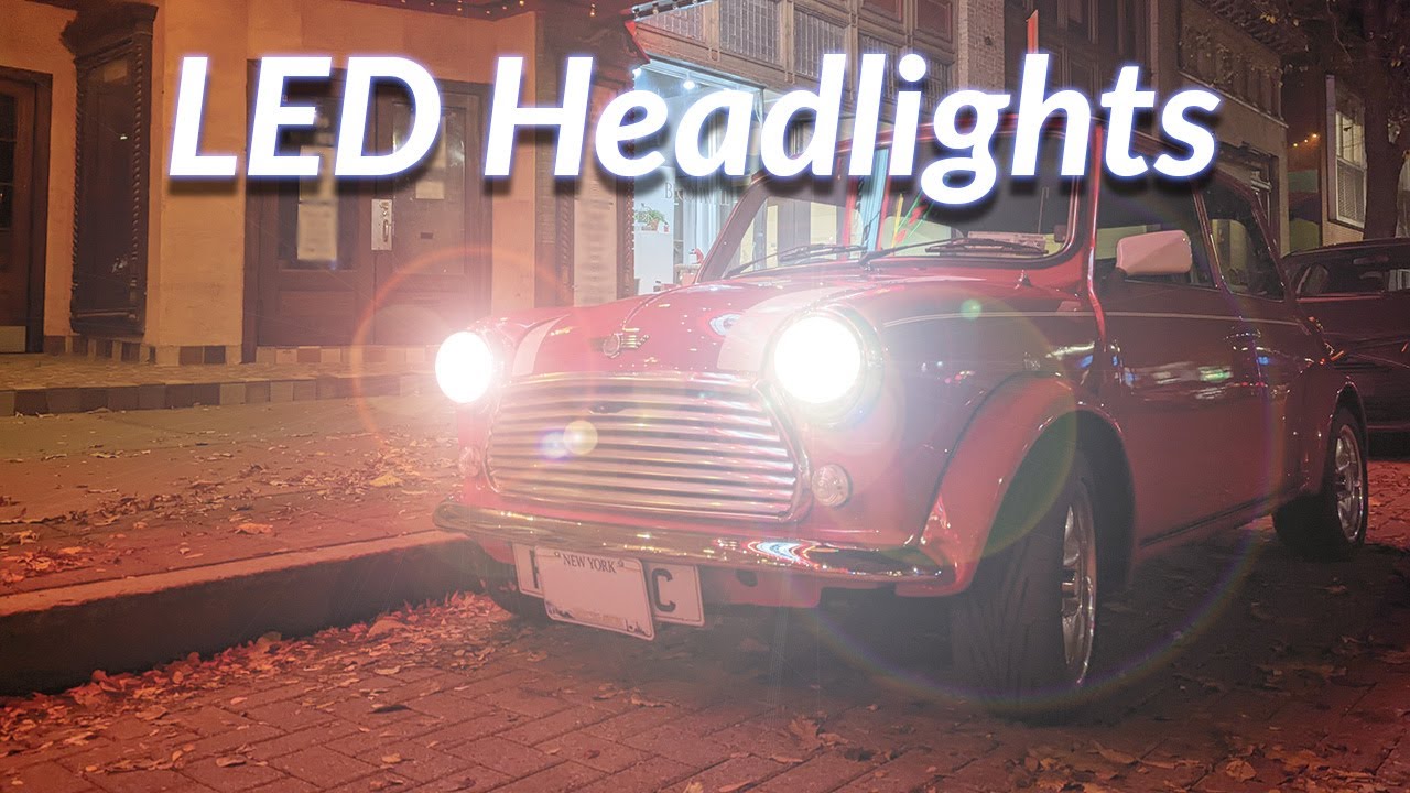 LED Headlights on the Classic Mini Cooper - YouTube