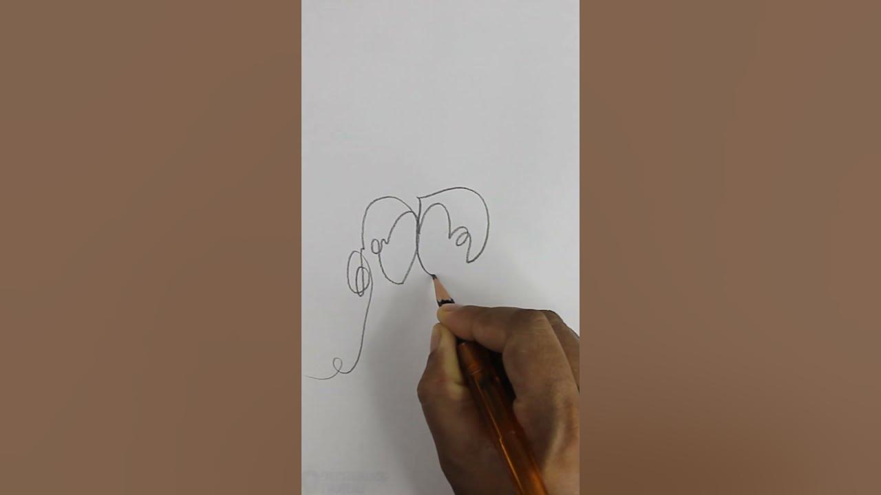 Drawing a Loving Couple with a Single Stroke | Easy One Line Drawing ...