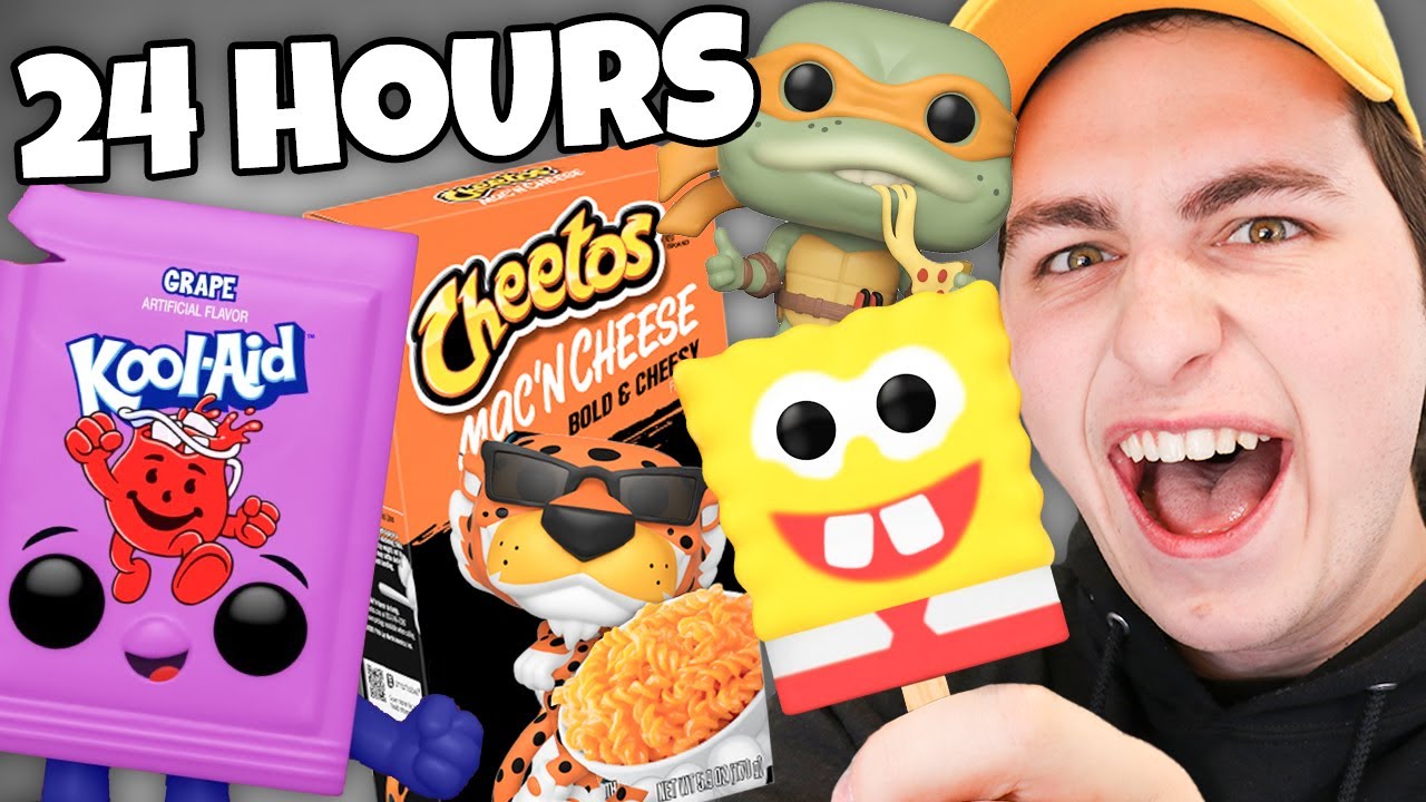 24 Hour Funko Pop Food Challenge! - YouTube