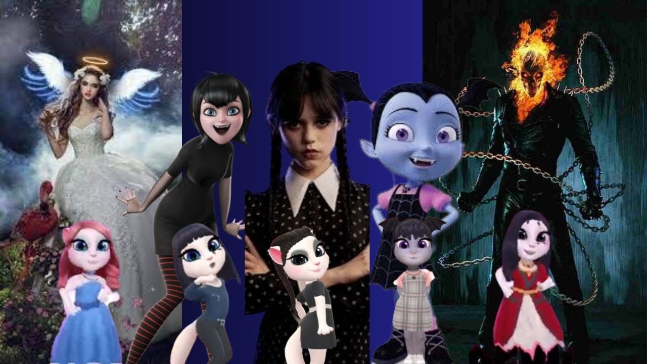 The talking angela ️ showdown Angel Vs Devil Vs Wednesday Vs Mavis ...