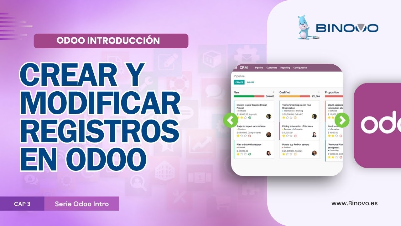 ODOO Introducción | Tutorial 3 📌 Cómo crear registros en Odoo, modificarlos y archivarlos - YouTube