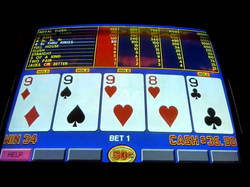 Triple Bonus Plus Video Poker Slot Machine Win (queenslots) - YouTube