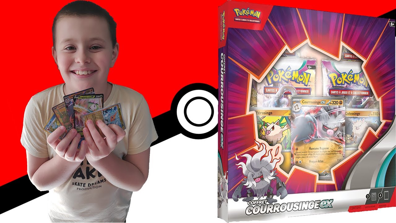 Ouverture/Opening Coffret Pokemon Courousinge EX, petit drop EX et V ...