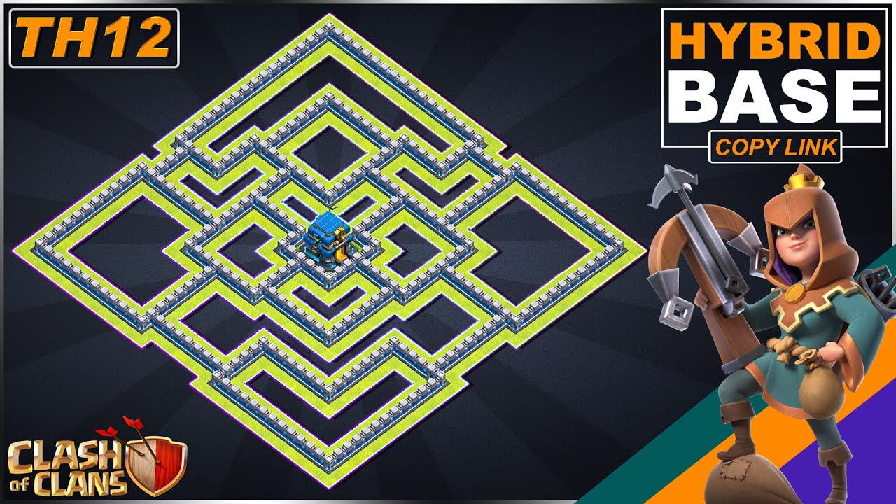 New BEST TH12 HYBRID/TROPHY Base 2021!! | Town Hall 12 (TH12) Hybrid ...