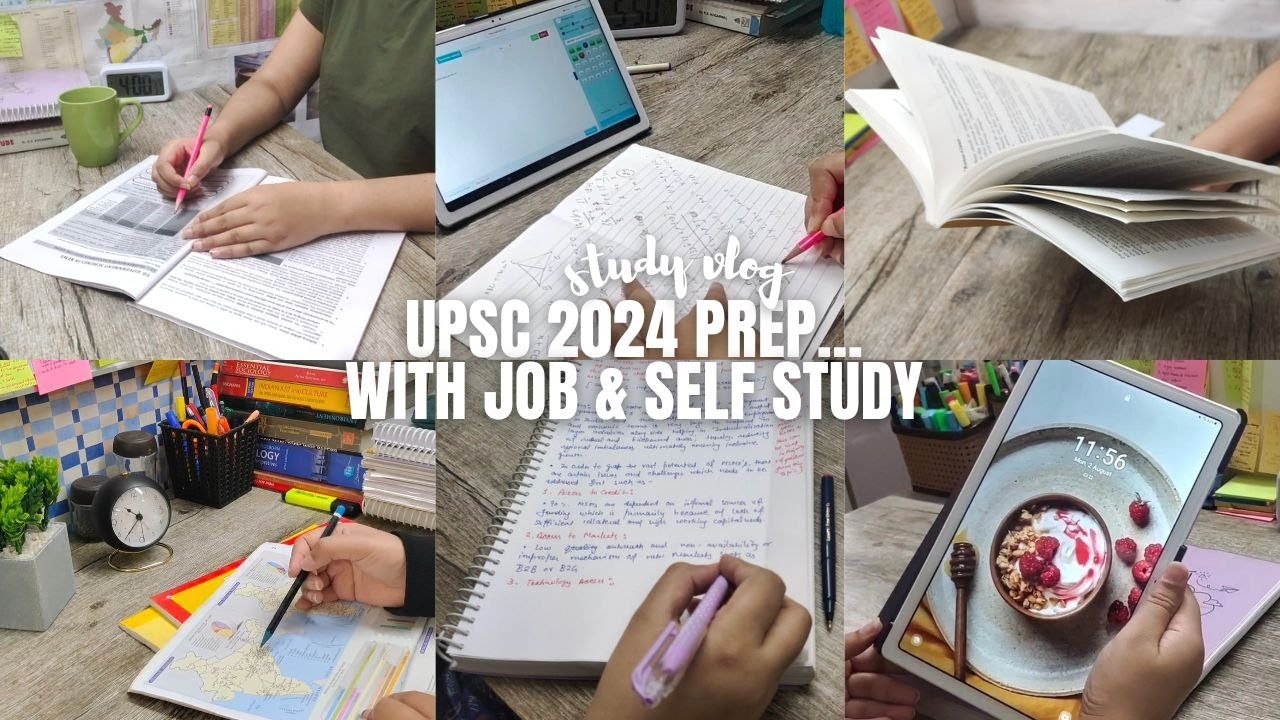 STUDY VLOG 📖 UPSC 2024 PREPARATION | SELF STUDY WITH JOB UPSC ASPIRANT | UPSC STUDY VLOG - YouTube