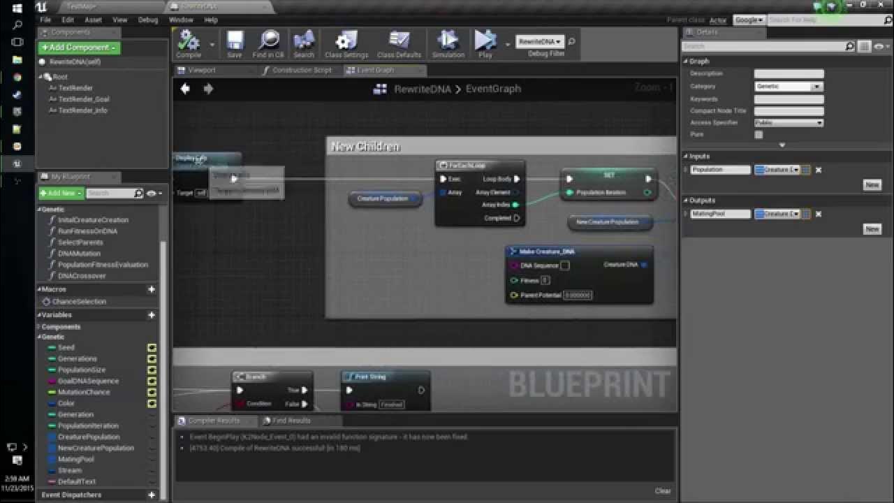 Blueprint Only - Genetic Algorithm - Unreal Engine 4 - YouTube
