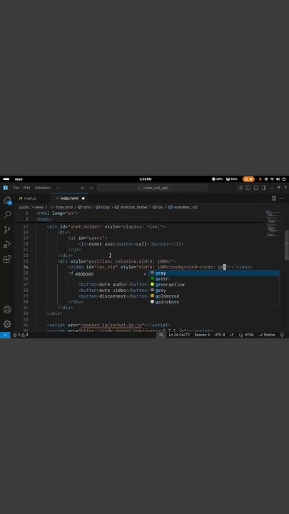 Webrtc video calling app - (Part 4) Adding css #shorts - YouTube